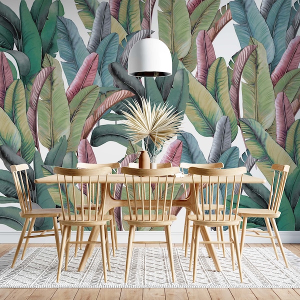 Giant Leaf Wallpaper - Etsy