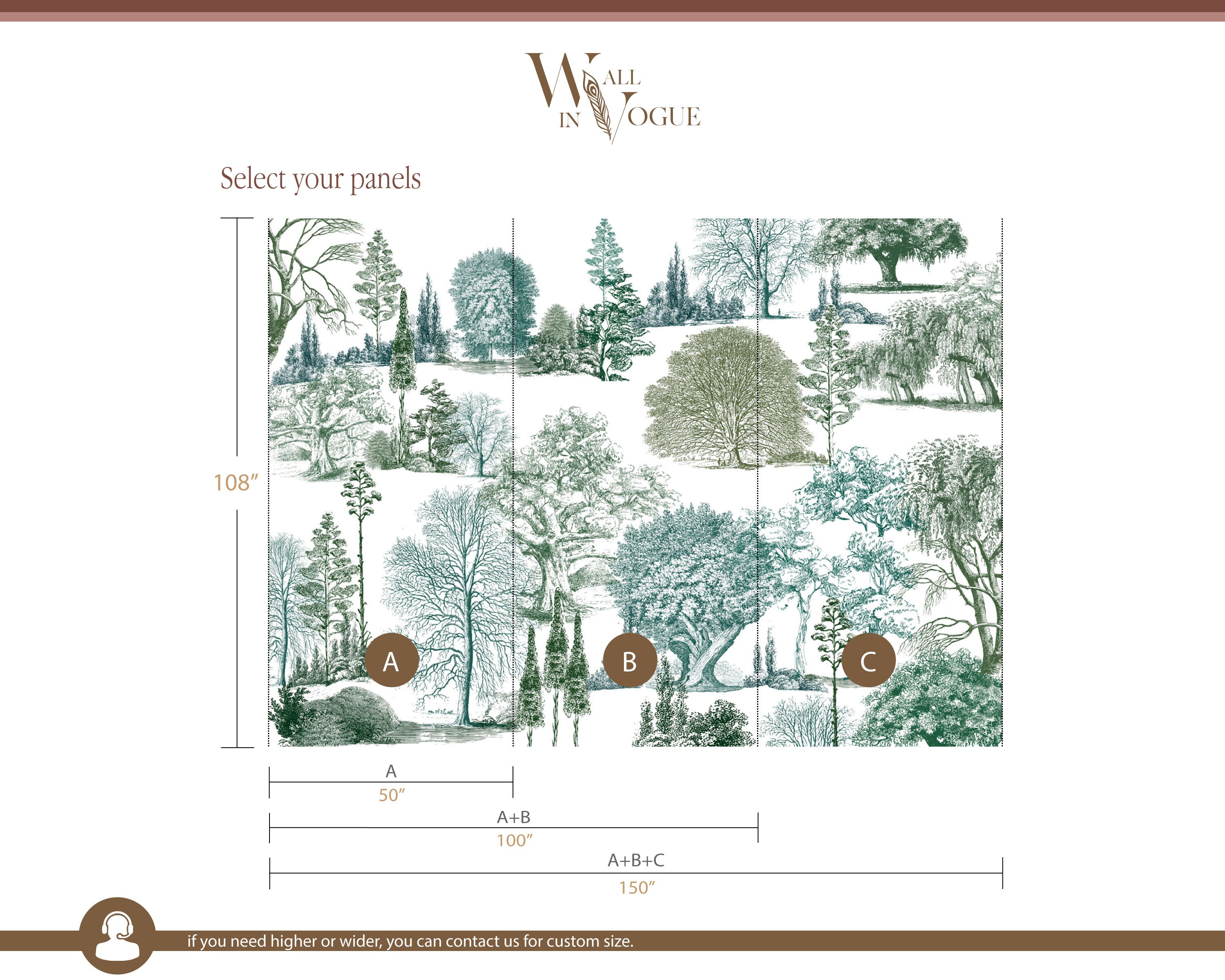 French Forest Wallpaper - French Riviera Trees Wall Mural ...