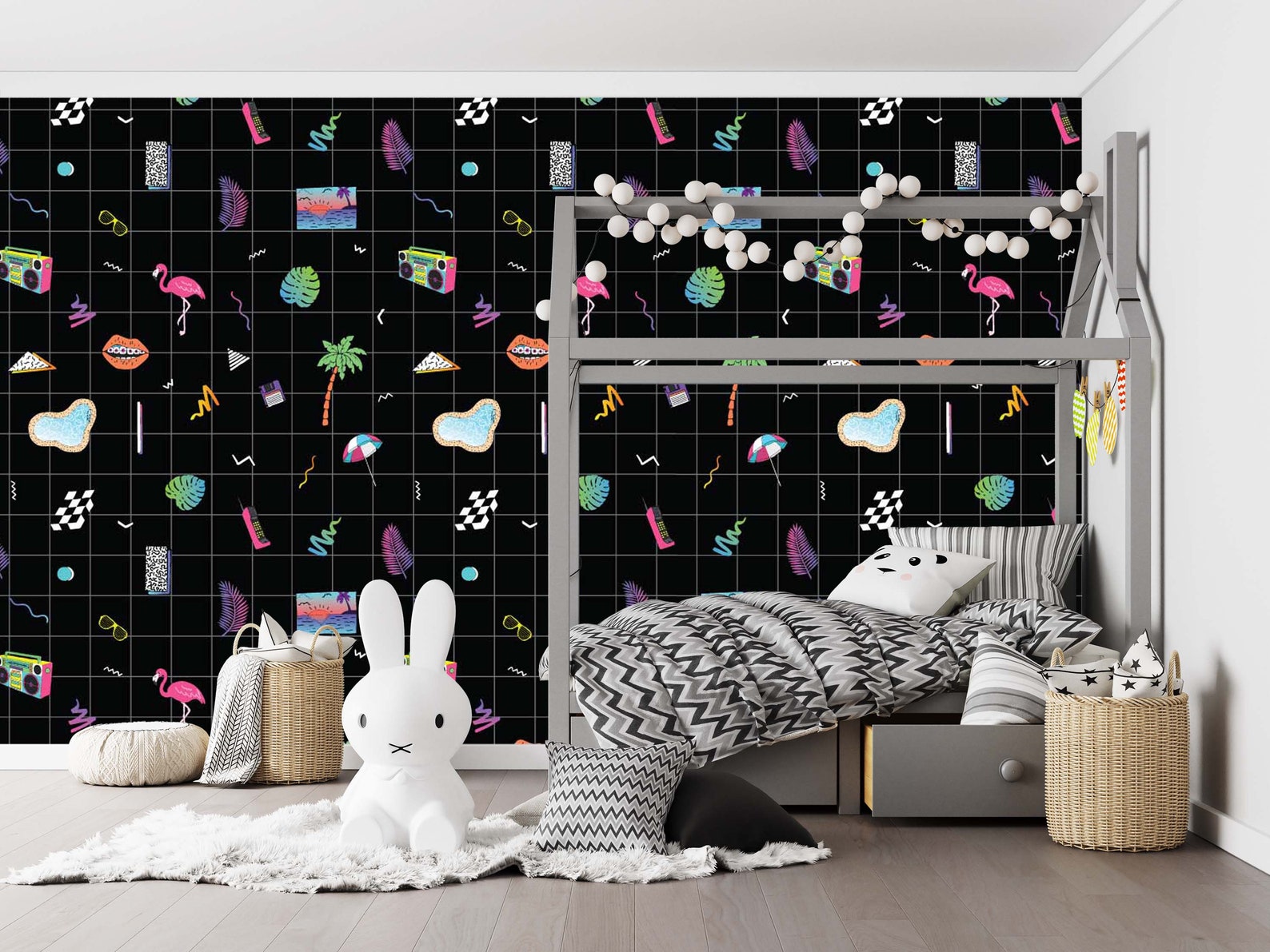 Colorful Wallpaper Kids Fun Wallpaper Kids Vintage - Etsy