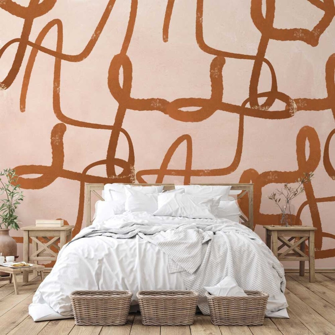 Blush Wallpaper - Graphic Wallpaper - Shape Wall Mural - Abstract ...