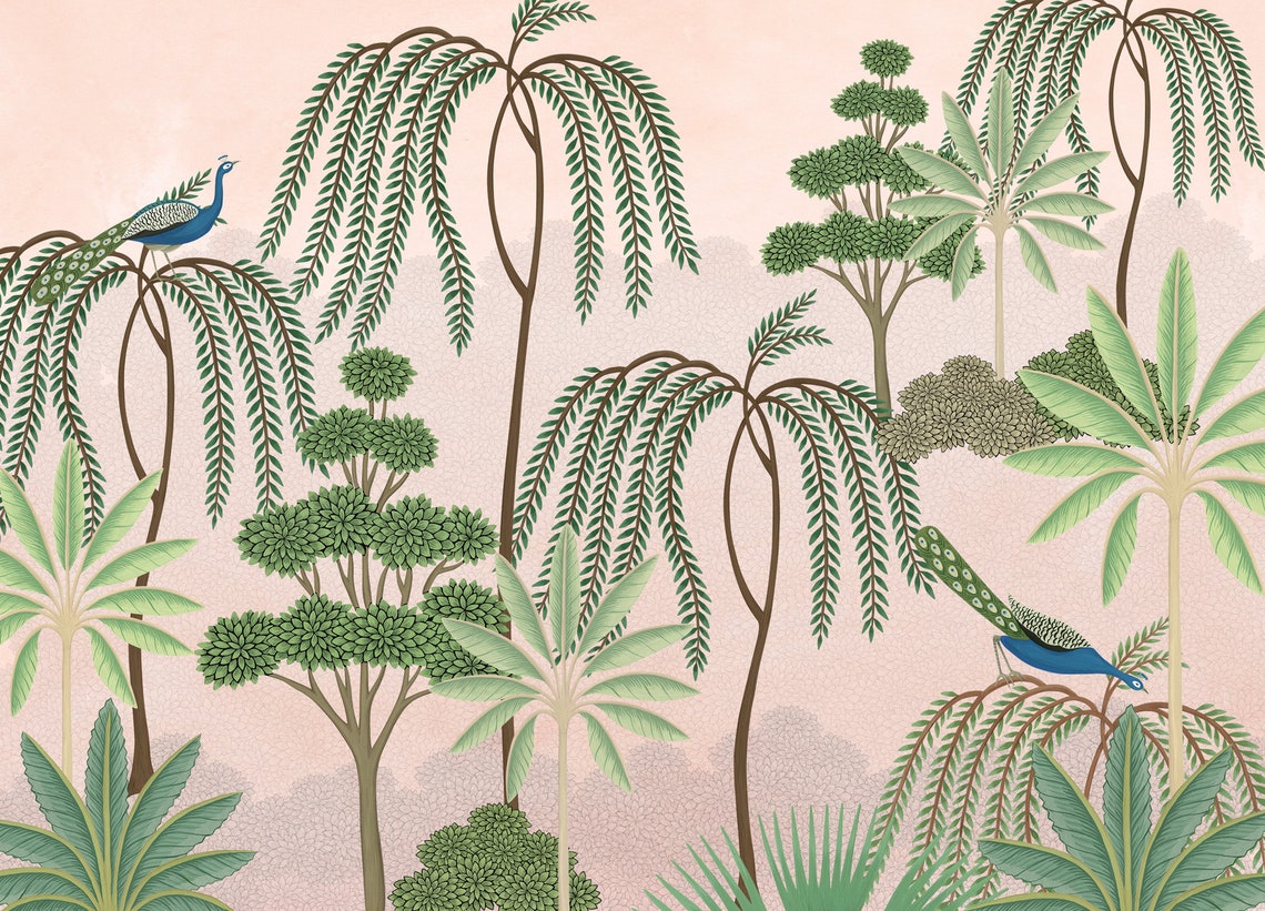 Indian Inspired Wallpaper Ethnic Wall Mural Landscape Wall - Etsy