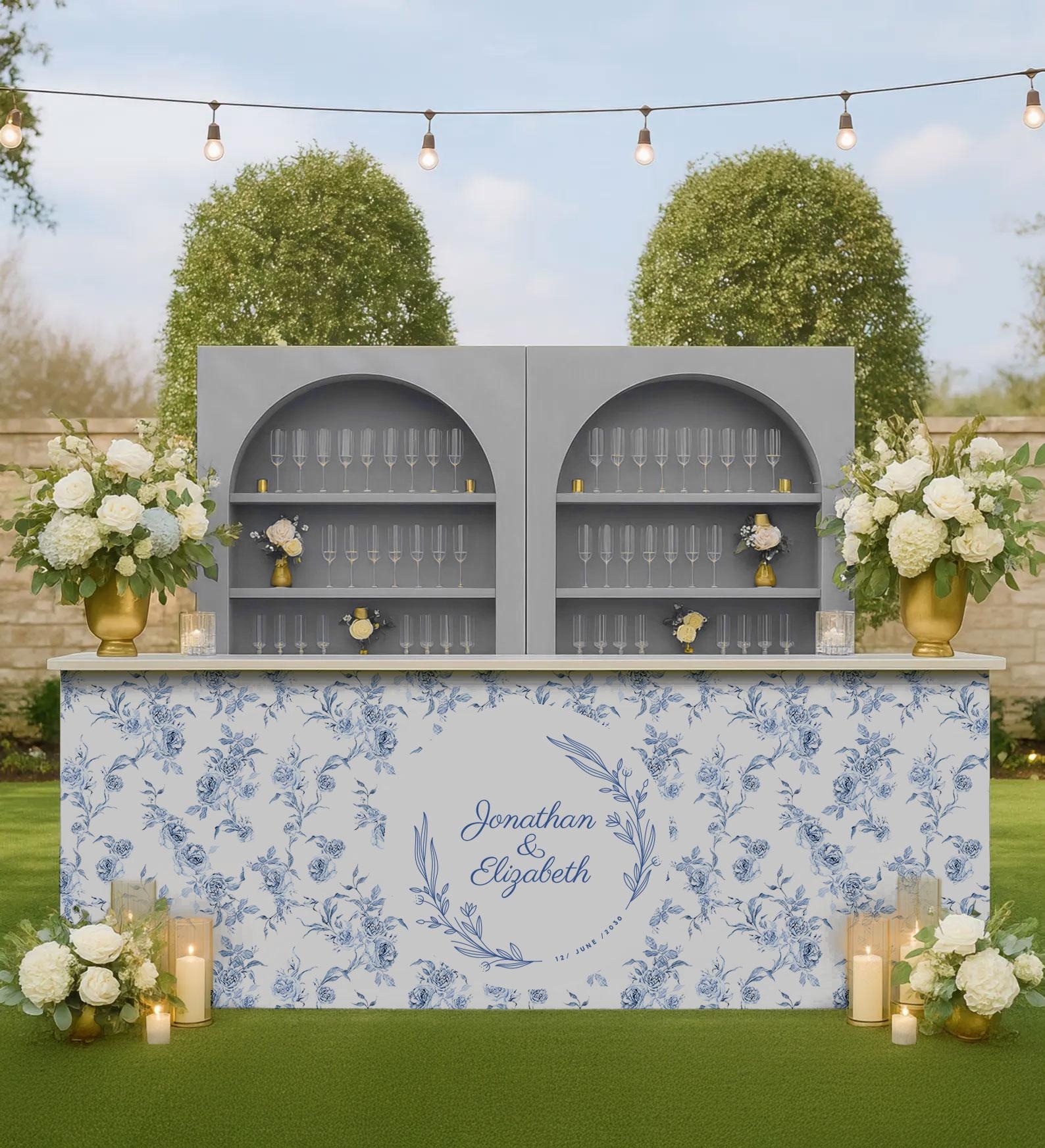 Custom Bar Wrap | Removable Cover Panel for Buffet | Event Decor ...