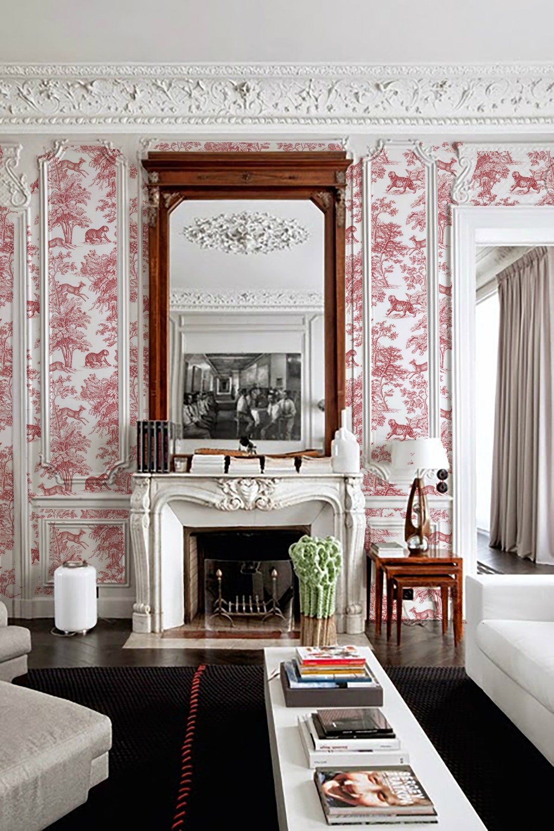 Kids Wallpaper - Animals Wall Mural - Fox and Pork Spin - Chantilly in ...