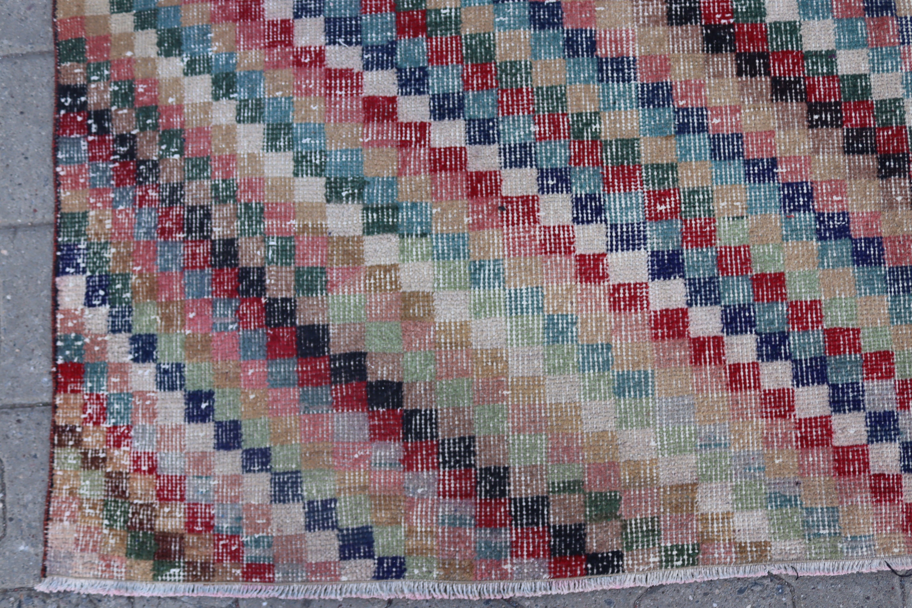 Geometric area rug wool rug aztec rug vintage rug antique | Etsy