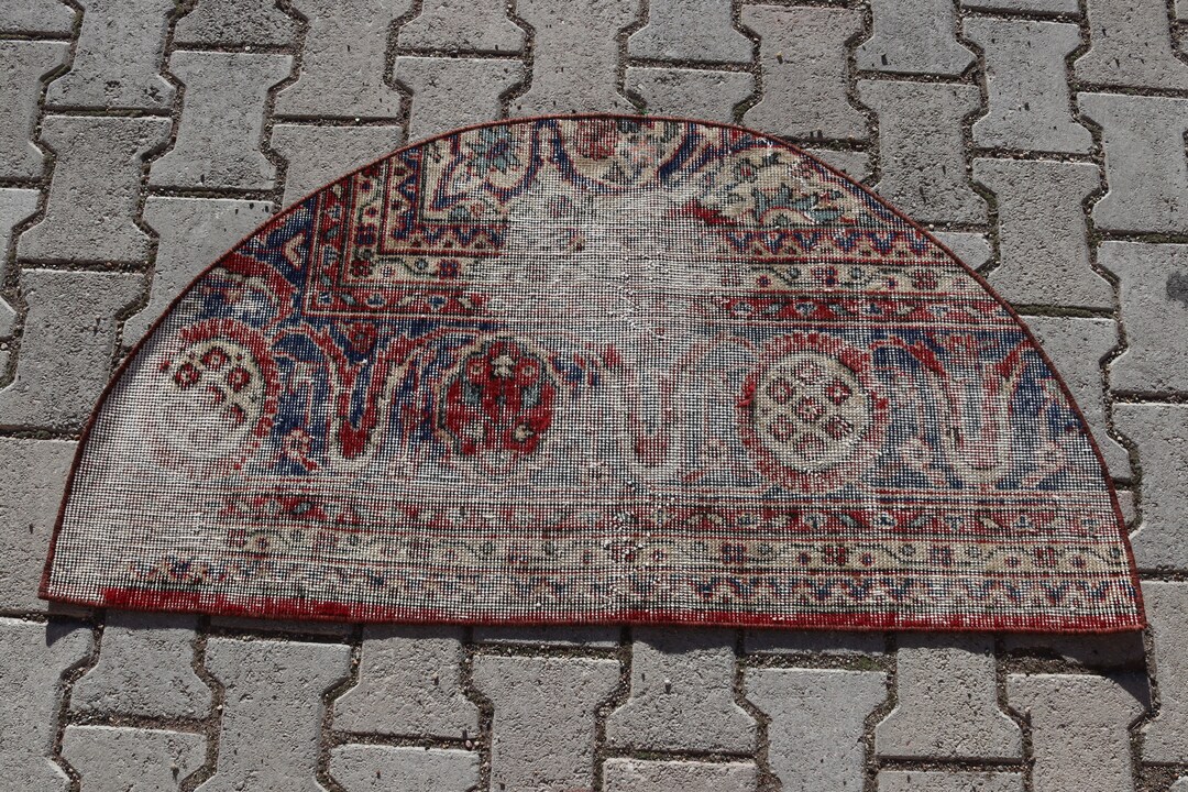 Semi Circle Rug, Handmade Rug, Oushak Rug, Turkish Rug, Boho Vintage ...