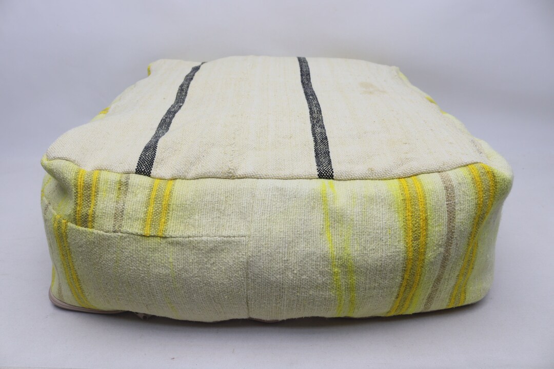 Ottoman Pouf, Turkish Kilim Pouf, Floor Cushion, Camping Pillow ...