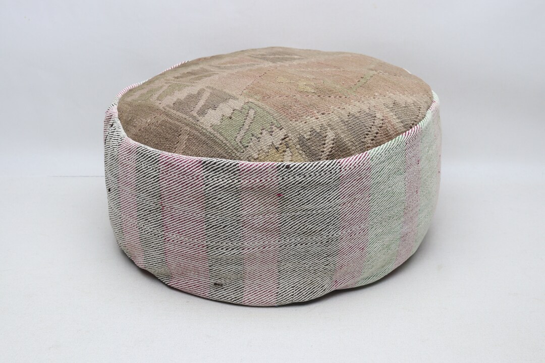 Ethnic Pouf, Round Pouf Cover, Beanbag, Throw Pillow, Ottoman Cushion ...
