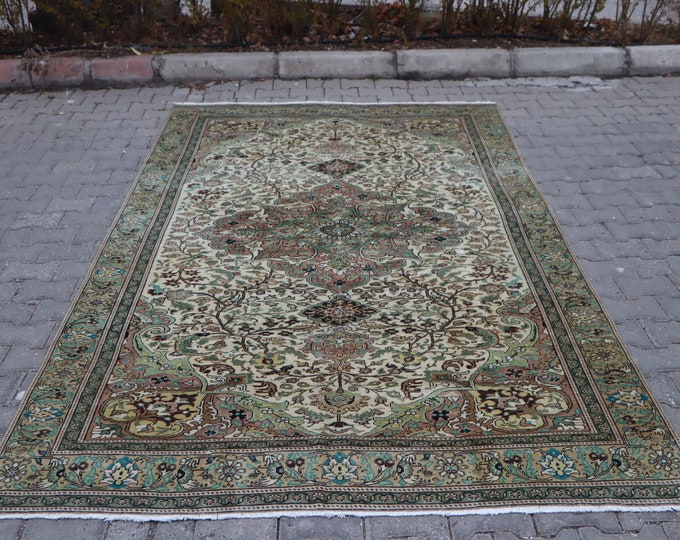 Green Turkish Rug Large Area Rug Vintage Rug Coastal Rug - Etsy