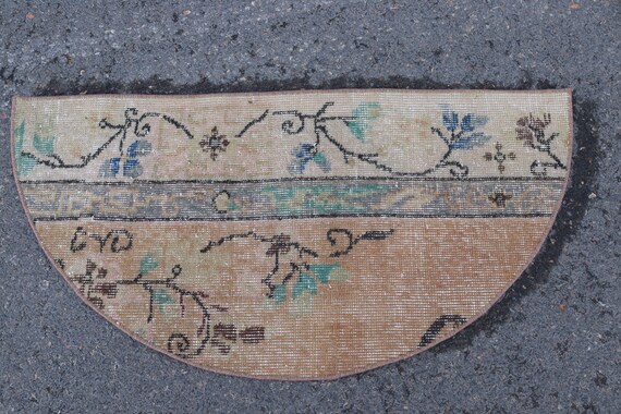 Half Round Rug Semi Circle Rug Vintage Rug Bohemian Rug | Etsy