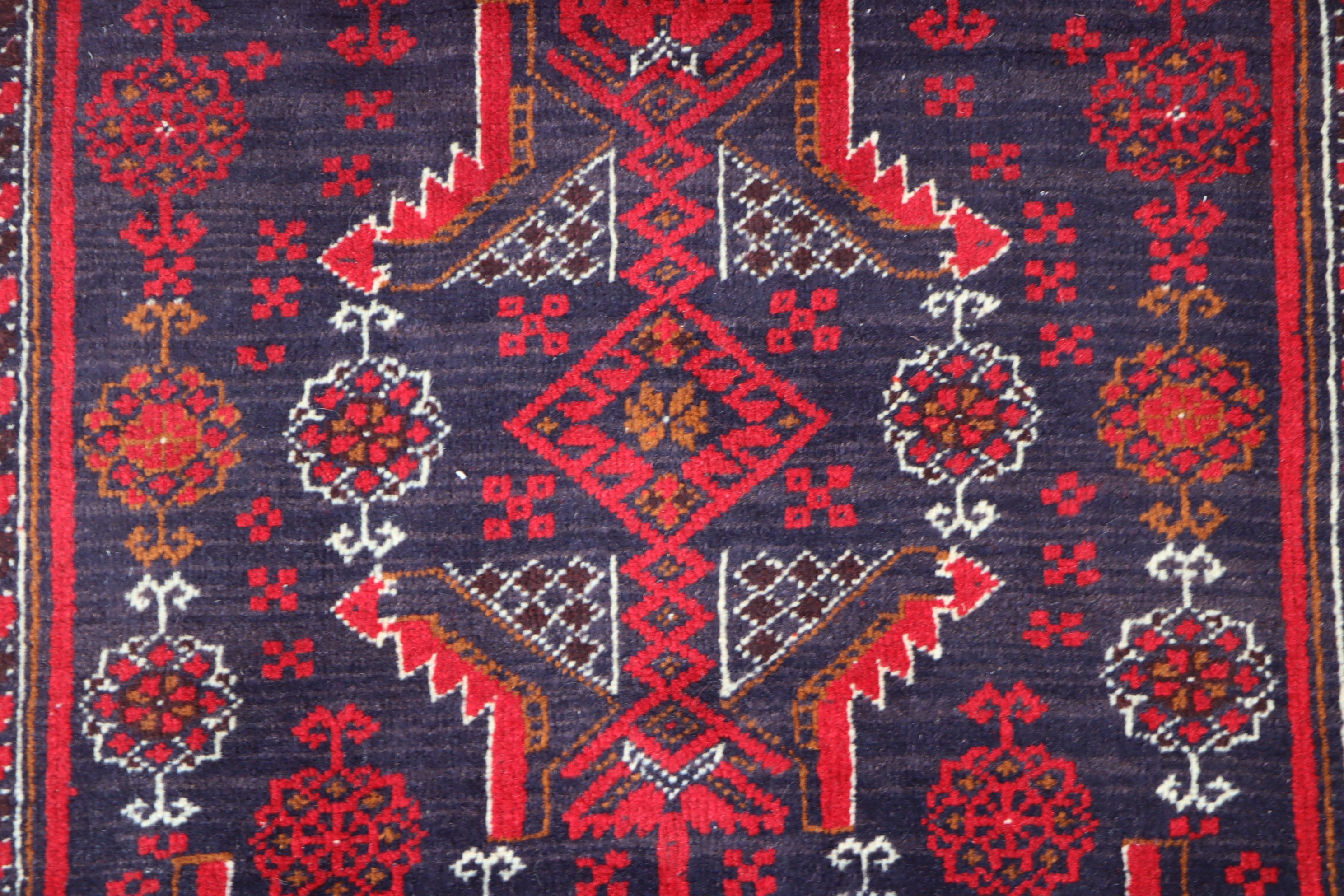 Red runner rug hallway rug ethnic rug boho rug vintage | Etsy