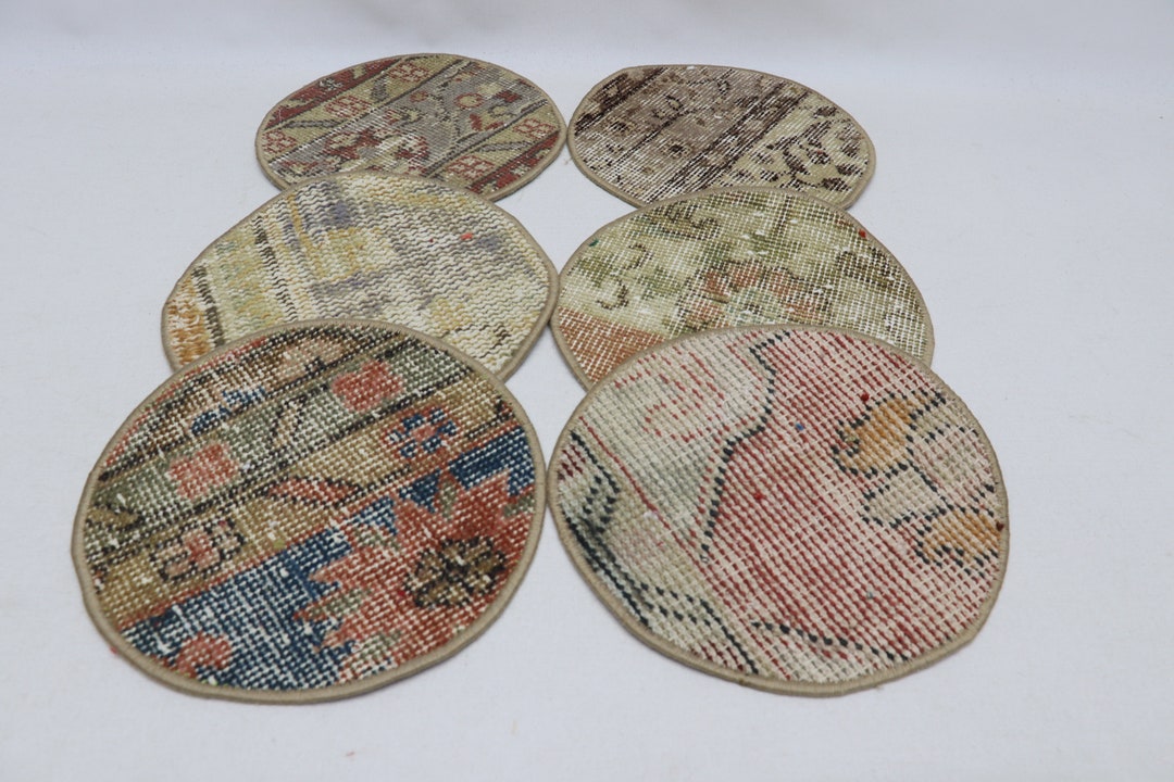 Round Rug Supla, 11x11, Circle Rug Supla 6 Pieces Best Gift Placemat ...