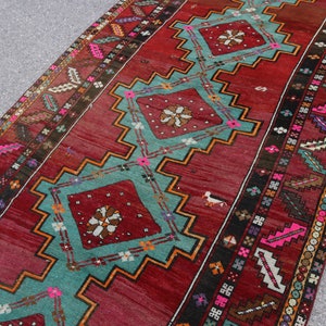 Red Runner Rug, Hallway Rug , Ethnic Rug , Boho Rug , Vintage Rug ...