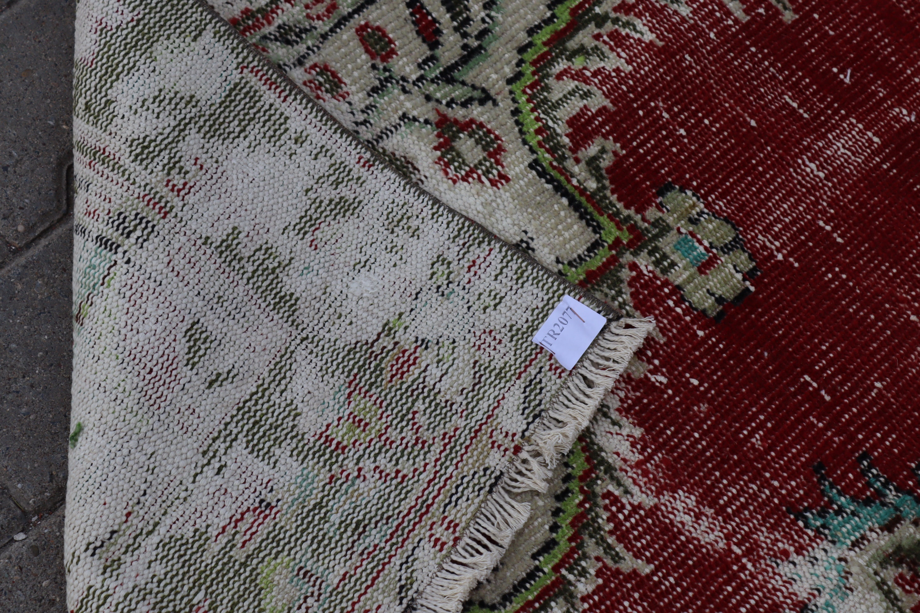 Red Turkish rug Coastal Vintage rug Handmade rug Large area | Etsy