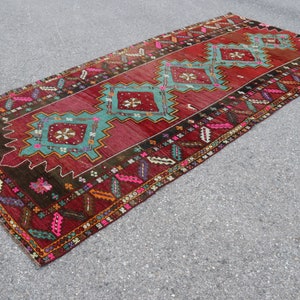 Red Runner Rug, Hallway Rug , Ethnic Rug , Boho Rug , Vintage Rug ...