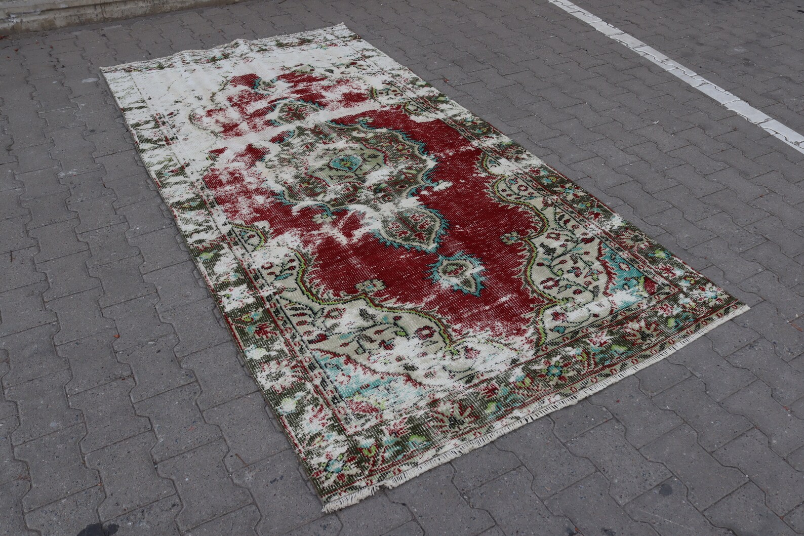 Red Turkish Rug Coastal Vintage Rug Handmade Rug Large Area - Etsy