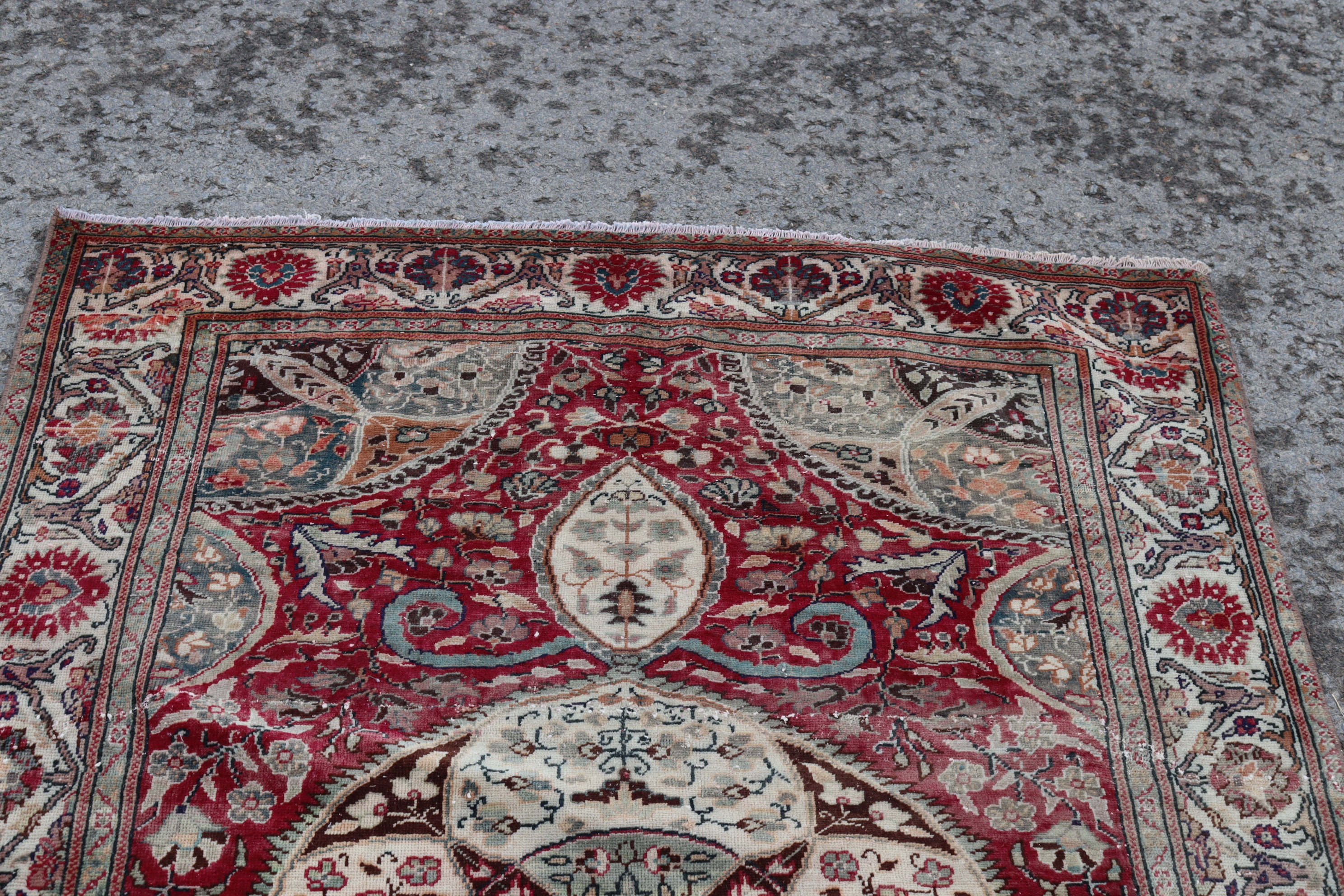 Turkish area rug Vintage red rug Handmade small rug | Etsy