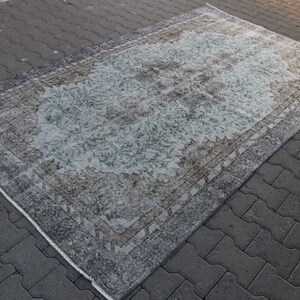 Oversize Area Rug, Turkish Faded Rug, Vintage Rug, Bohemian Rug, Brown ...