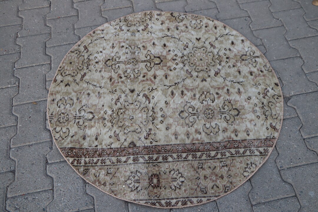 Small Circle Rug Handmade Rug Oushak Rug Turkish Rug Boho - Etsy