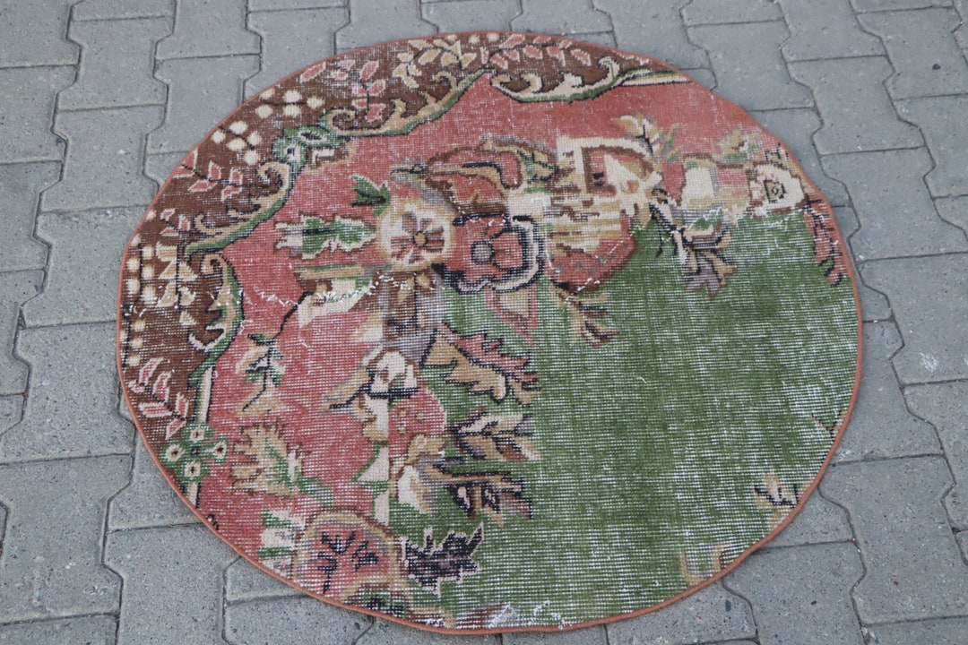 Oval Rug, Vintage Doormat Rug, Turkish Rug, Frontdoor Rug, Boho Decor ...