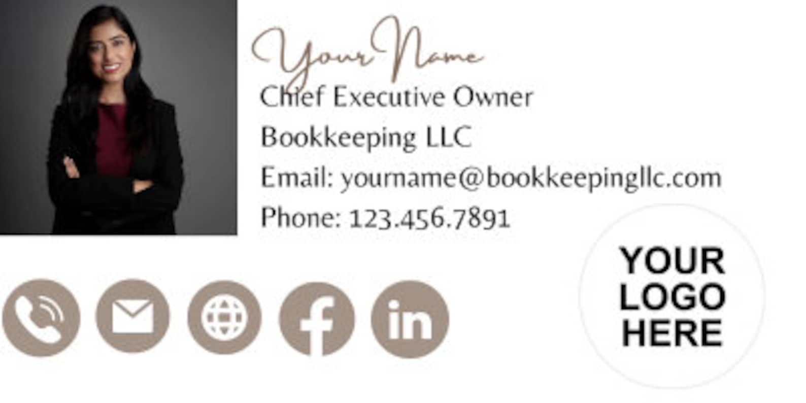 Email Signature Template - DIGITAL DOWNLOAD - 100% Customizable - Etsy