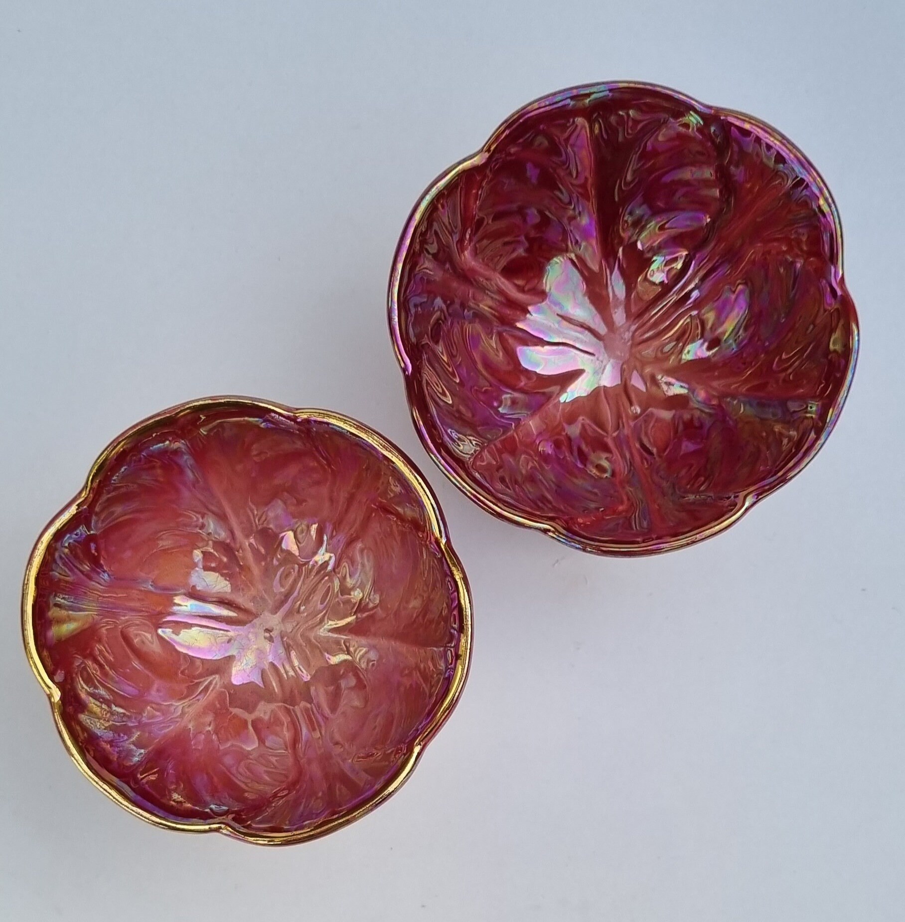 Vintage Beswick Cabbage Leaf Sundae/dessert Lusterware Dishes - Etsy UK