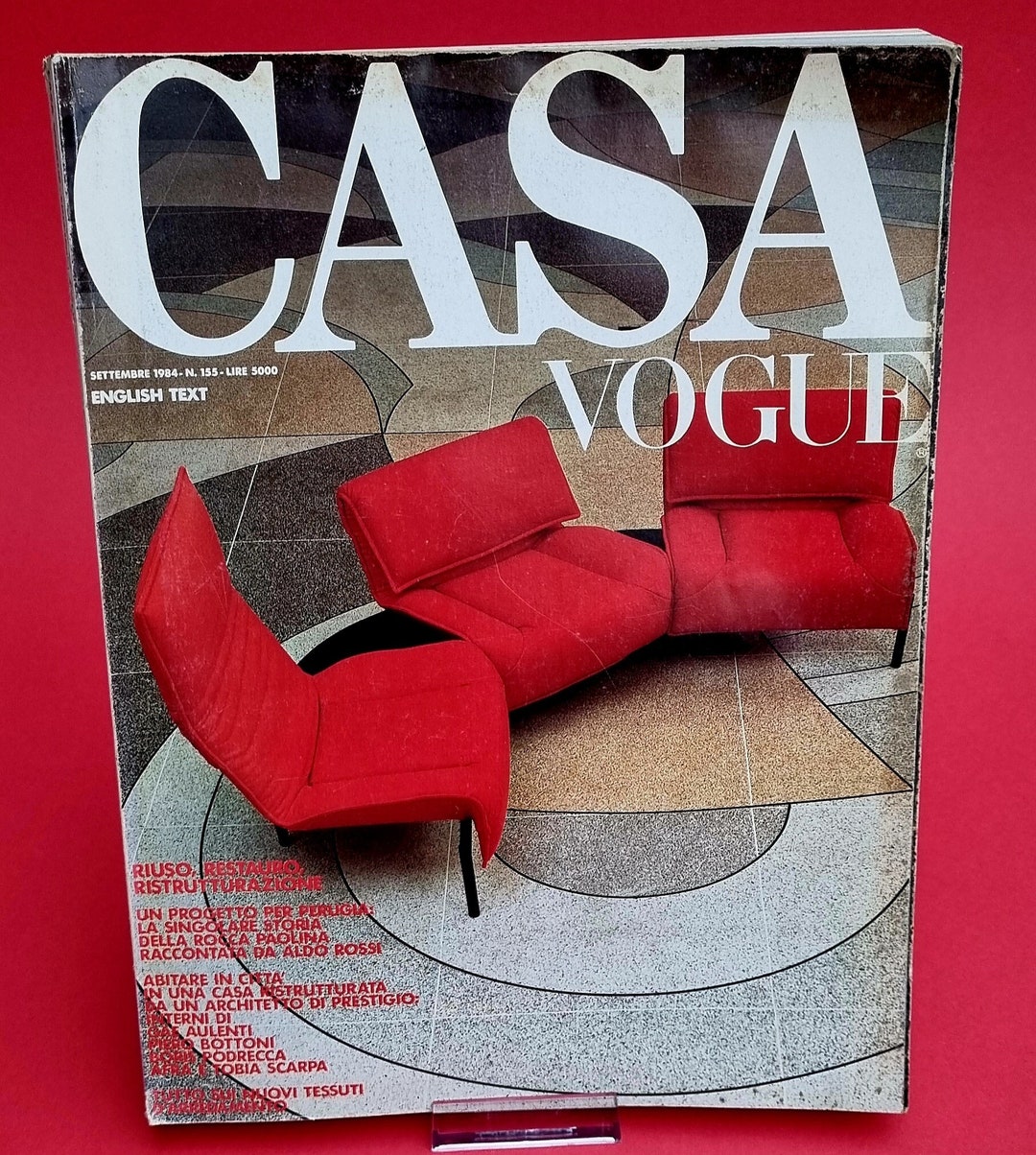 Original 1984 Vintage/retro Italian Casa Vogue Home Decor Magazine ...