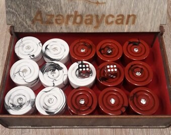 Handmade Luxury MARBLE Backgammon and Checkers Pieces Chips | Etsy