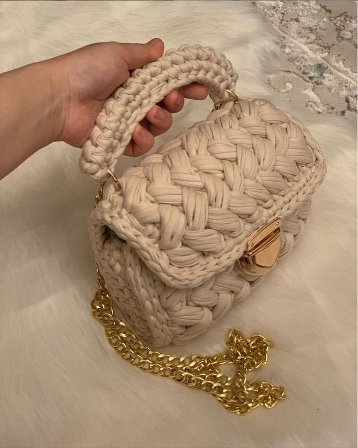 Knitted Bag Gift for Her Luxury Fashion Handmade Bag for Women - Etsy