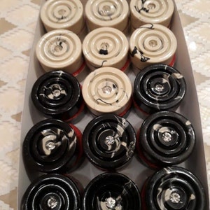 Handmade Luxury MARBLE Backgammon and Checkers Pieces Chips MARBLE ...