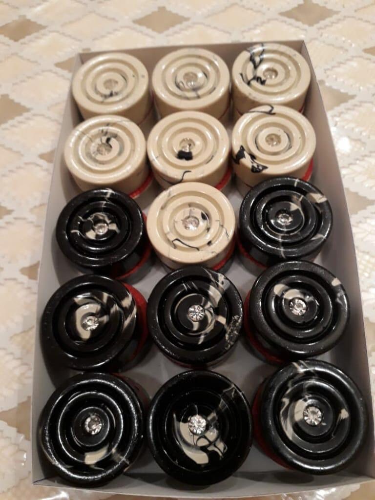 Handmade Luxury MARBLE Backgammon and Checkers Pieces Chips MARBLE ...