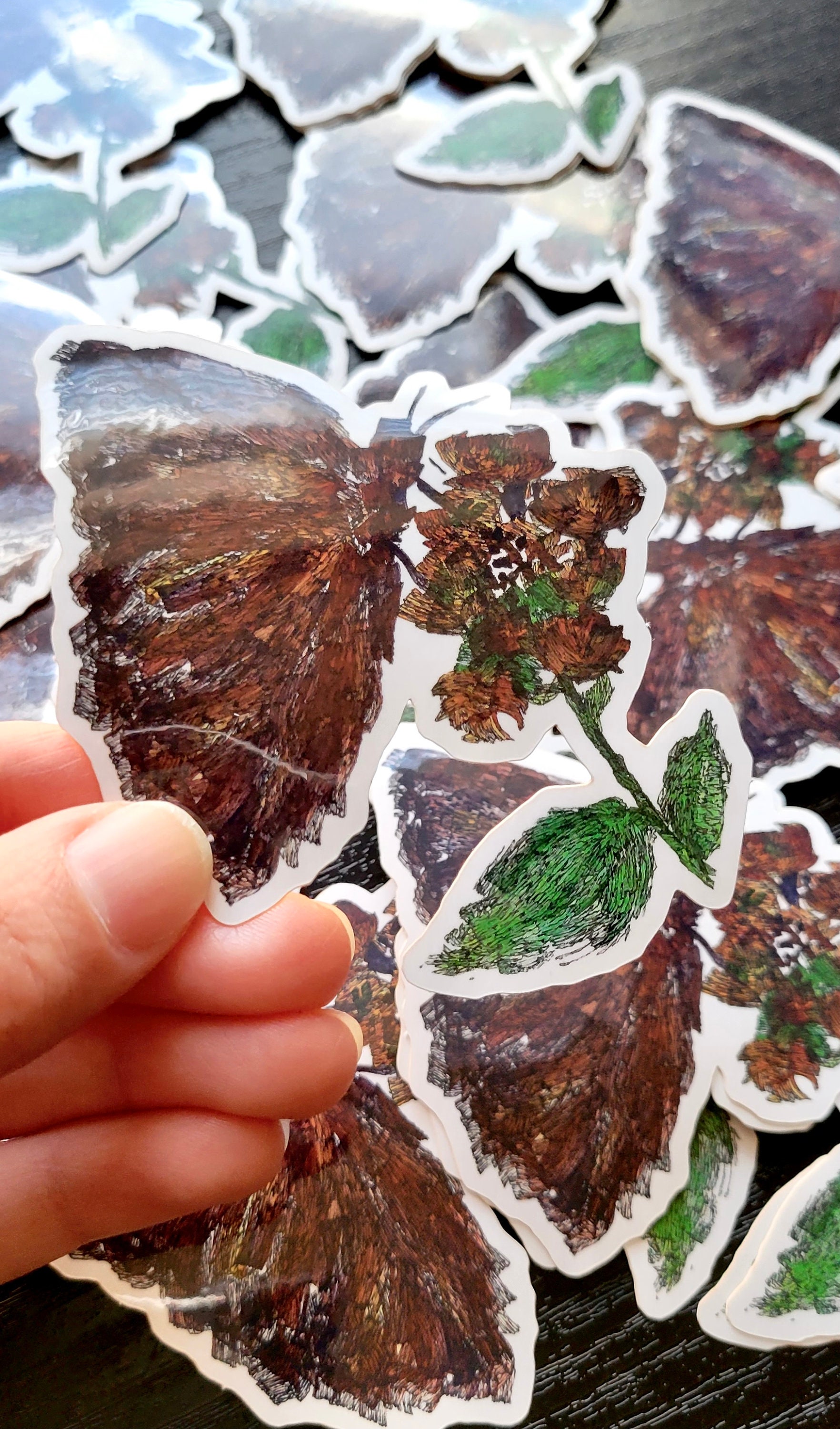 Sticker Set, Vinyl Waterproof Sticker, Glossy Finish, Butterfly, Snail ...