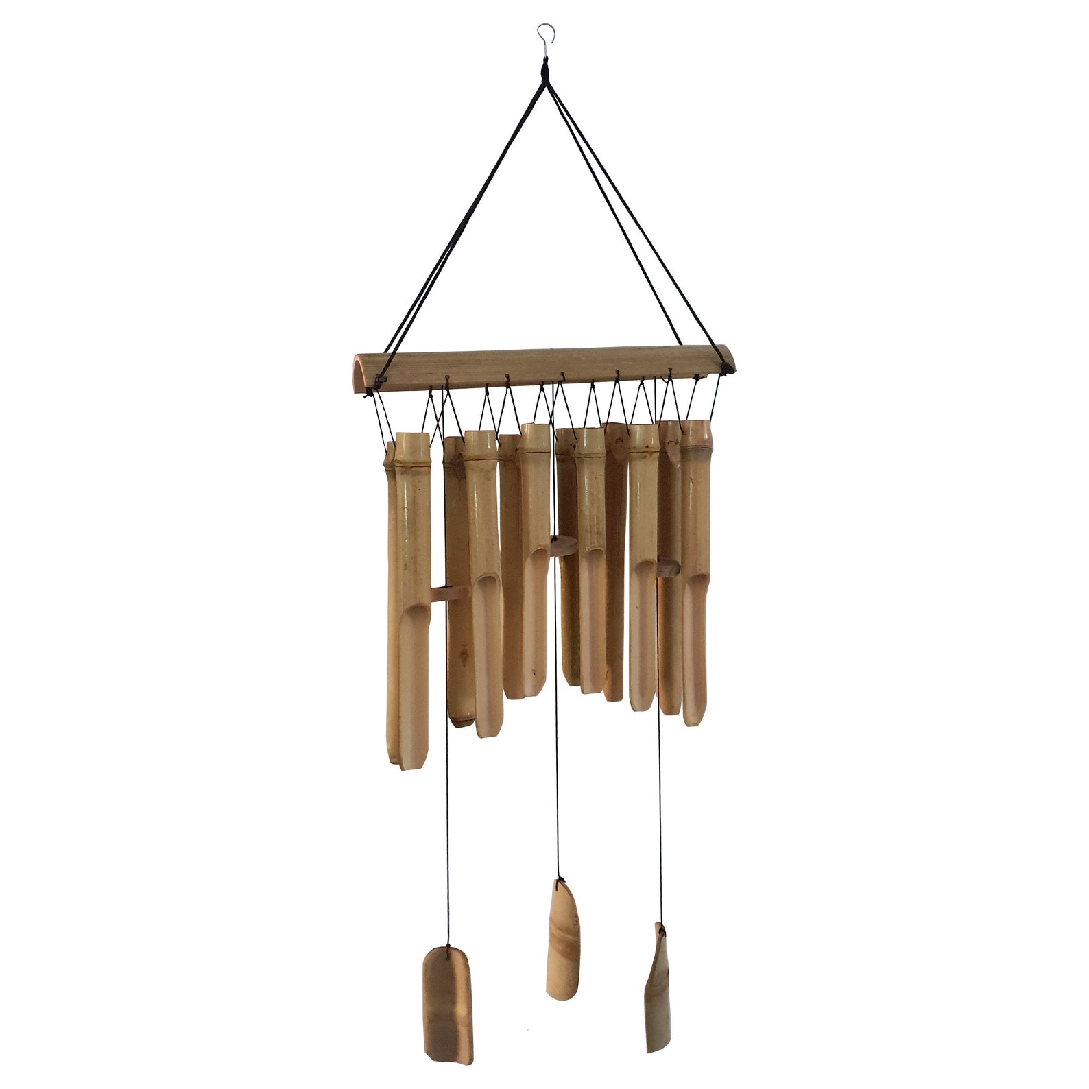 Simple Bamboo Wind Chimes, 6/12 Tubes Double Row, Patio Garden Home ...
