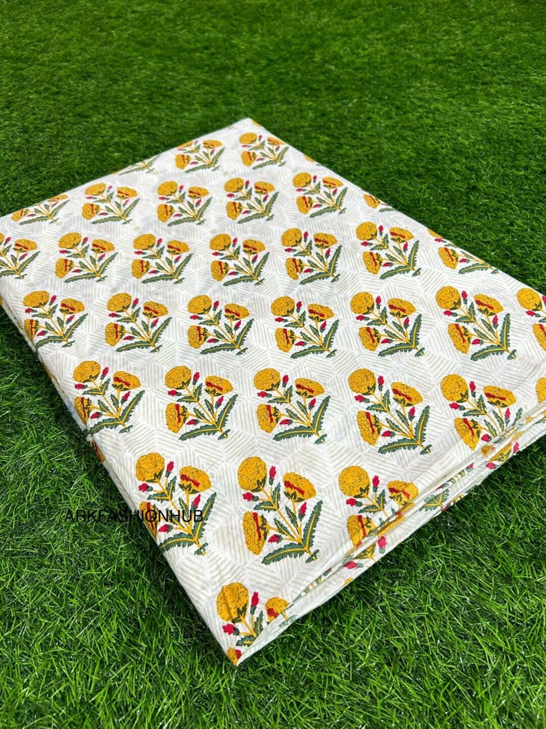 Indian Print Cotton Fabric: Hand Block Print, Quilting & Home Decor - Etsy