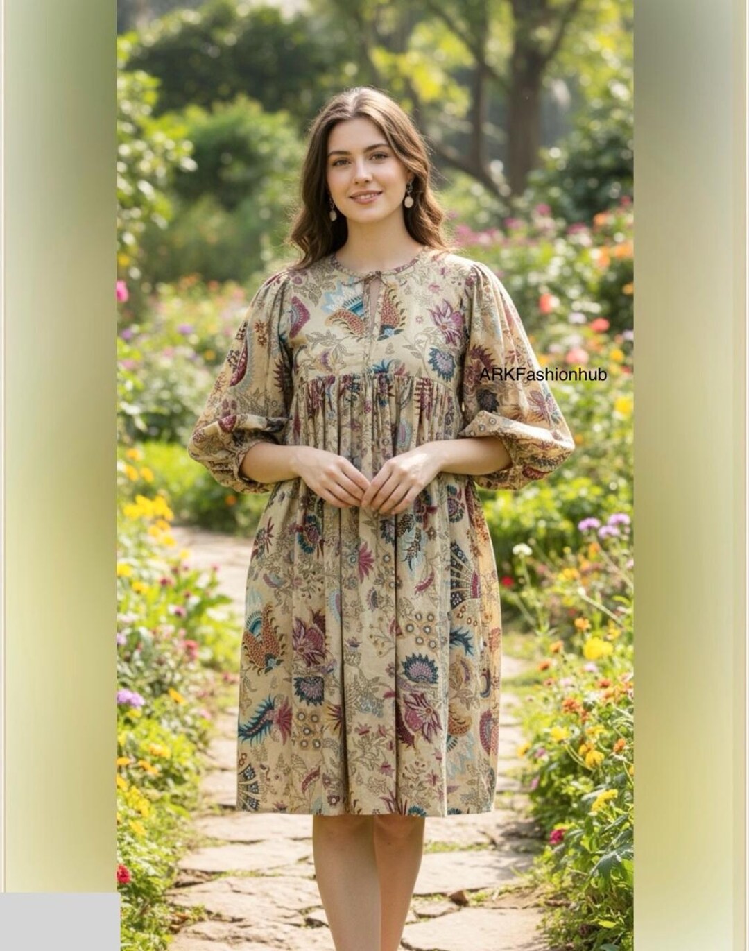 Boho Cotton Hand Block Print Mini Dress, Bohemian Super Comfy Daily ...