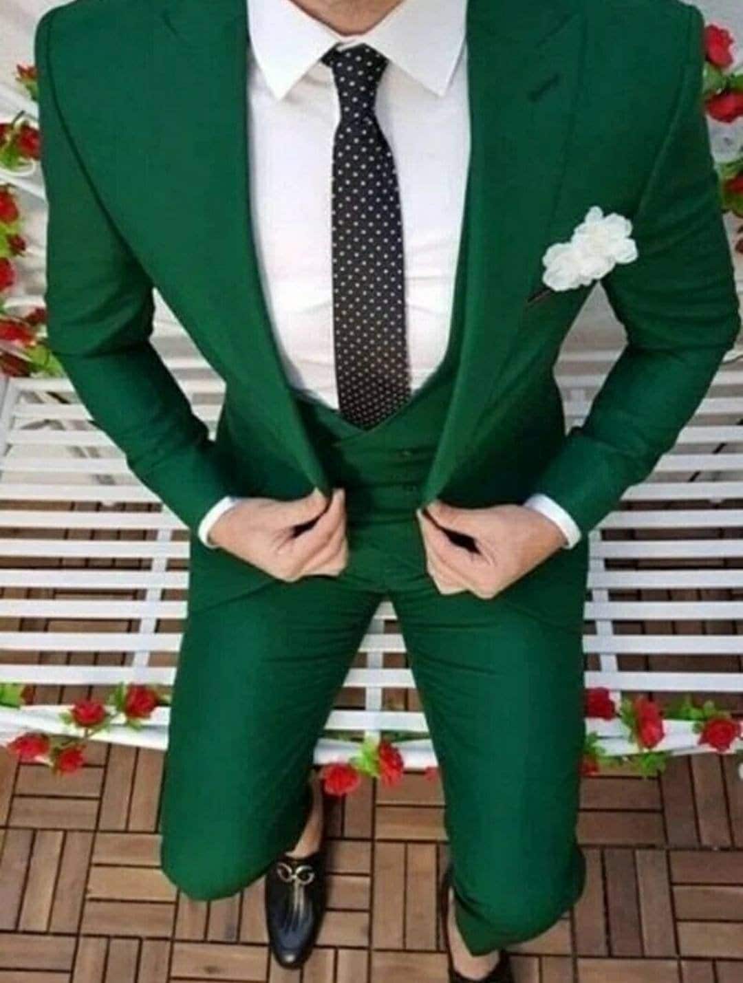 Men Green Suits Men Slim Fit Classic Suits, Men Formal Fashion Wedding ...