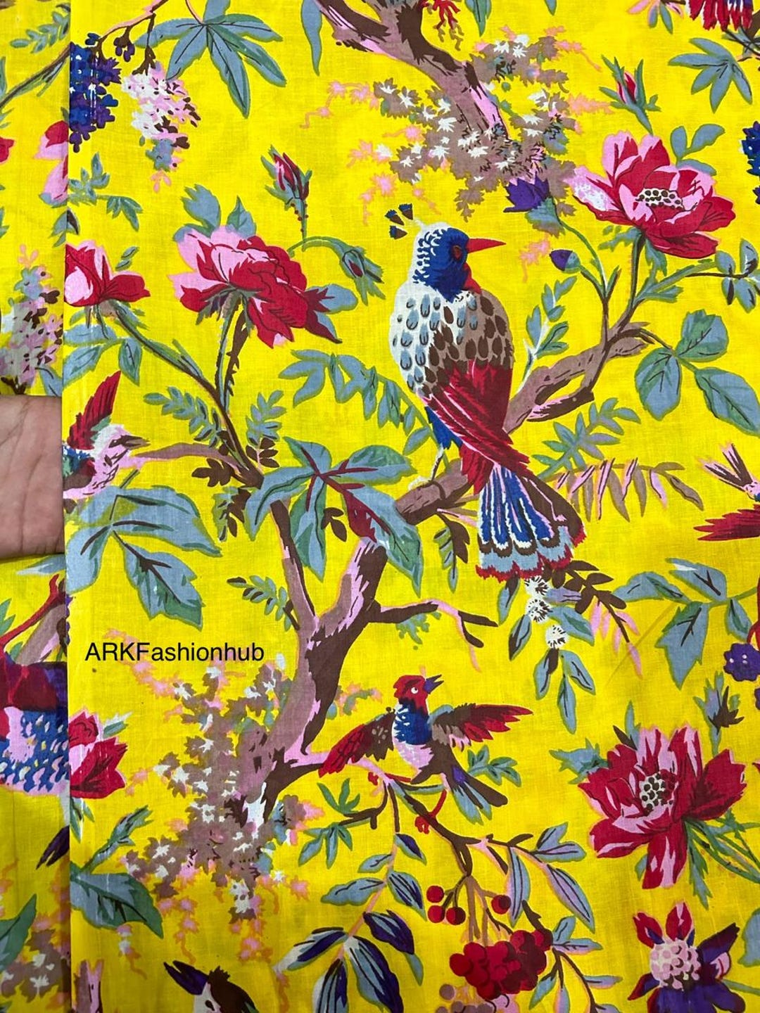 Indian Print 100% Pure Cotton Indian Print Fabric, Home Decor Curtain ...