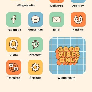 Cute Retro Icons for Ios 16, Vintage Aesthetic, Vintage Vibe, Boho ...