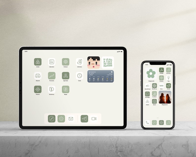Ios 16 Icons Sage Green Y2K Green Pastel Ios 16 Wallpaper - Etsy