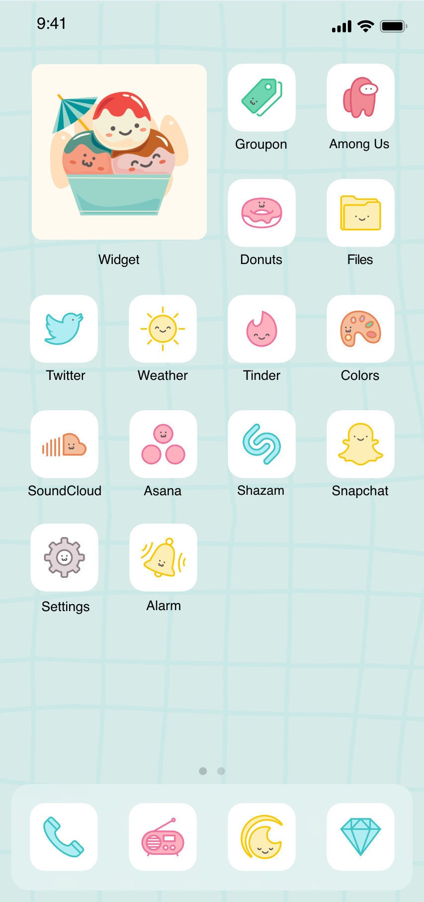 Cute Aesthetic Theme, Ios 14 Icons, Adorable App Covers, iPhone and ...
