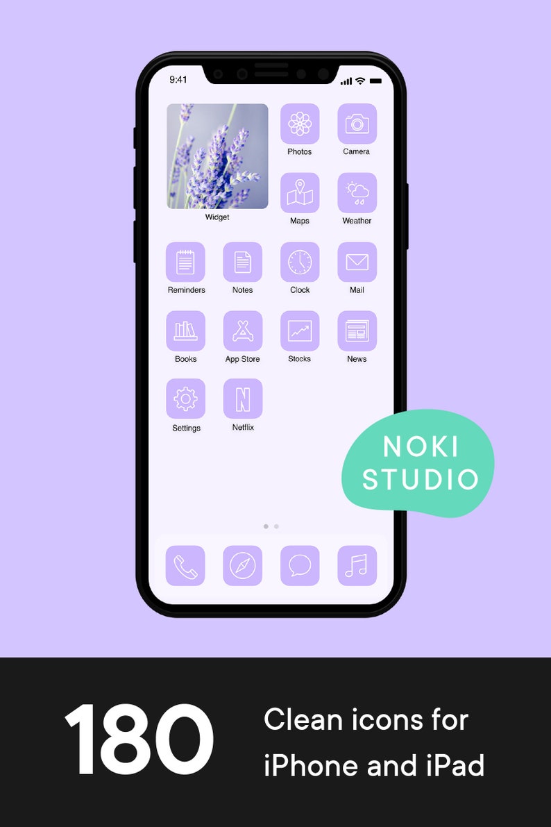 Lavender App Icons, Purple App Icons, Aesthetic Purple iPhone App Icons ...