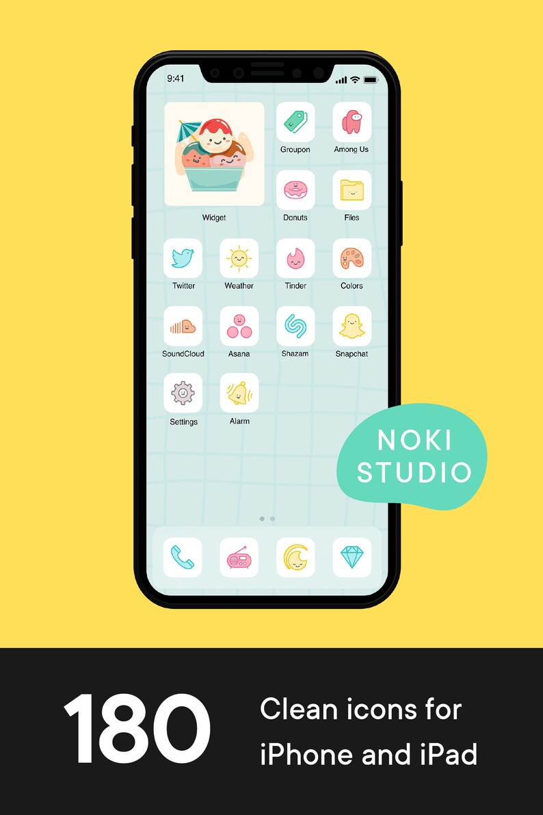 Cute Aesthetic Theme Ios 14 Icons Adorable App Covers - Etsy