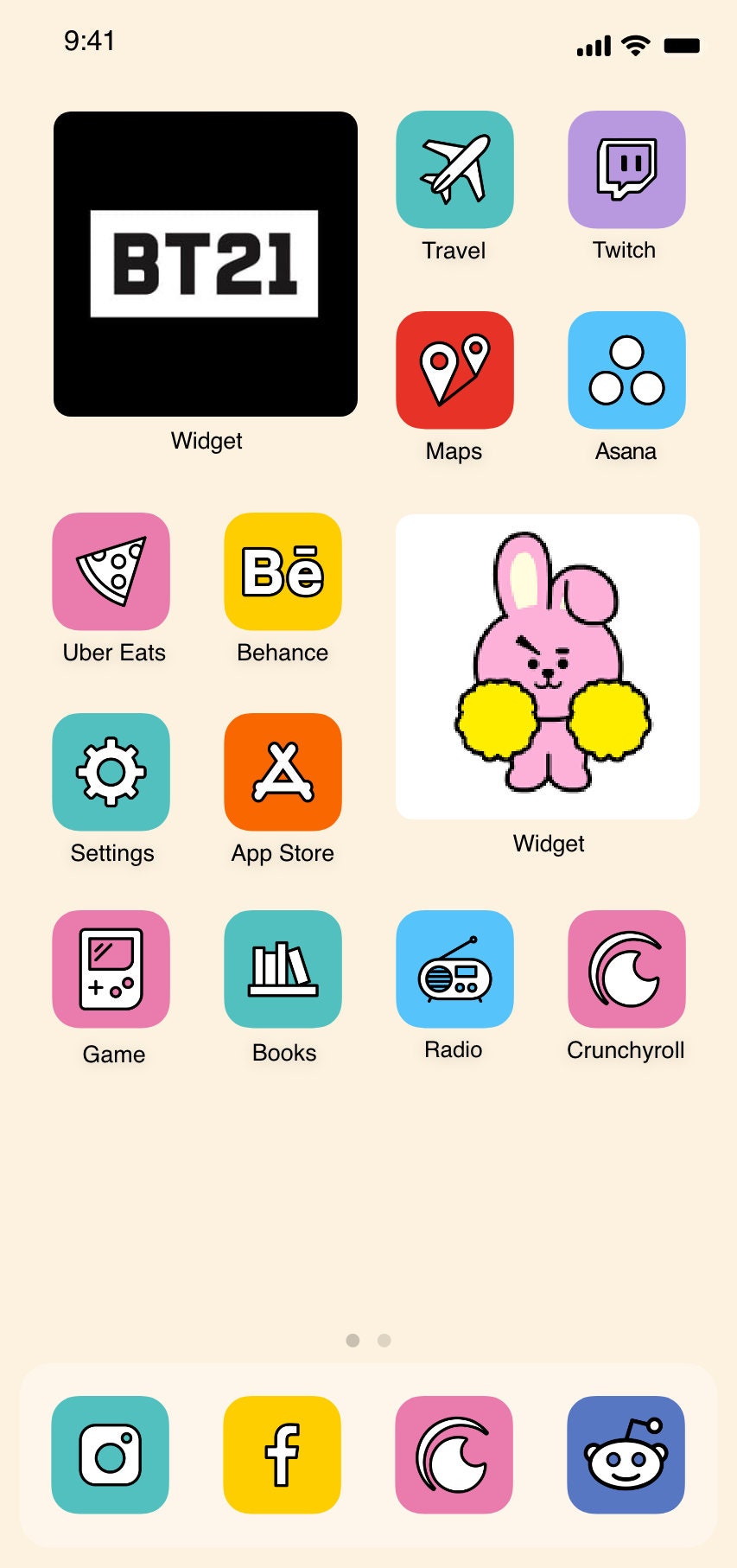 BTS Iphone Aesthetic BT21 Iphone App Icon BT21 Line Friends - Etsy