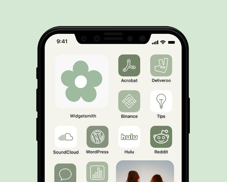 Ios 16 Icons Sage Green Y2K Green Pastel Ios 16 Wallpaper - Etsy Hong Kong