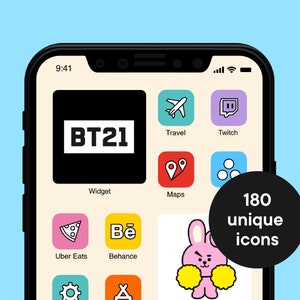 BTS iPhone Aesthetic BT21 iPhone App Icon BT21 Line Friends | Etsy