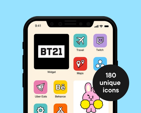 BTS iPhone Aesthetic BT21 iPhone App Icon BT21 Line Friends | Etsy