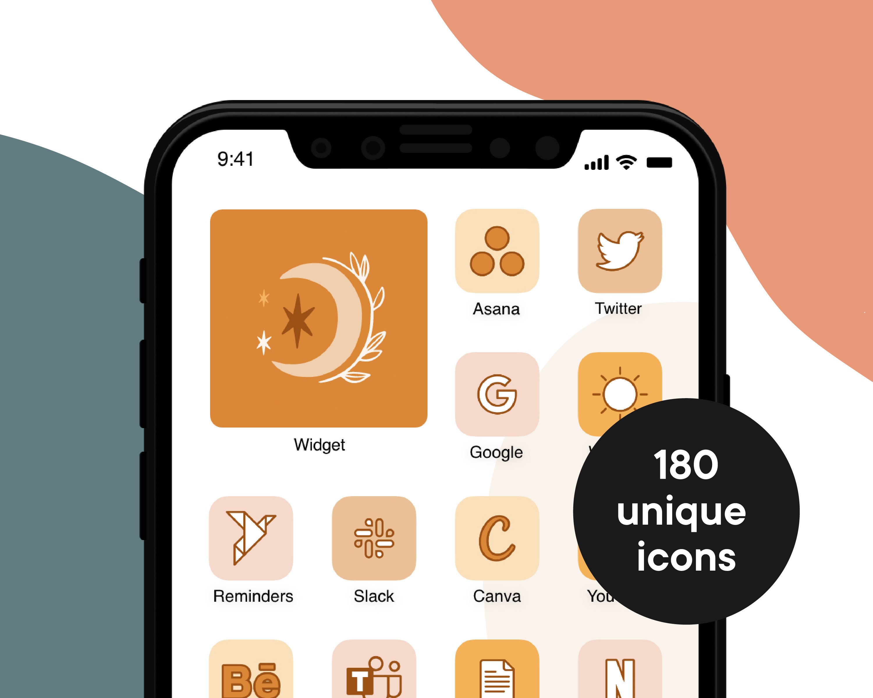 Bohemian Icon Pack 720 Boho Themed Iphone App Icons Ios 14 | Etsy