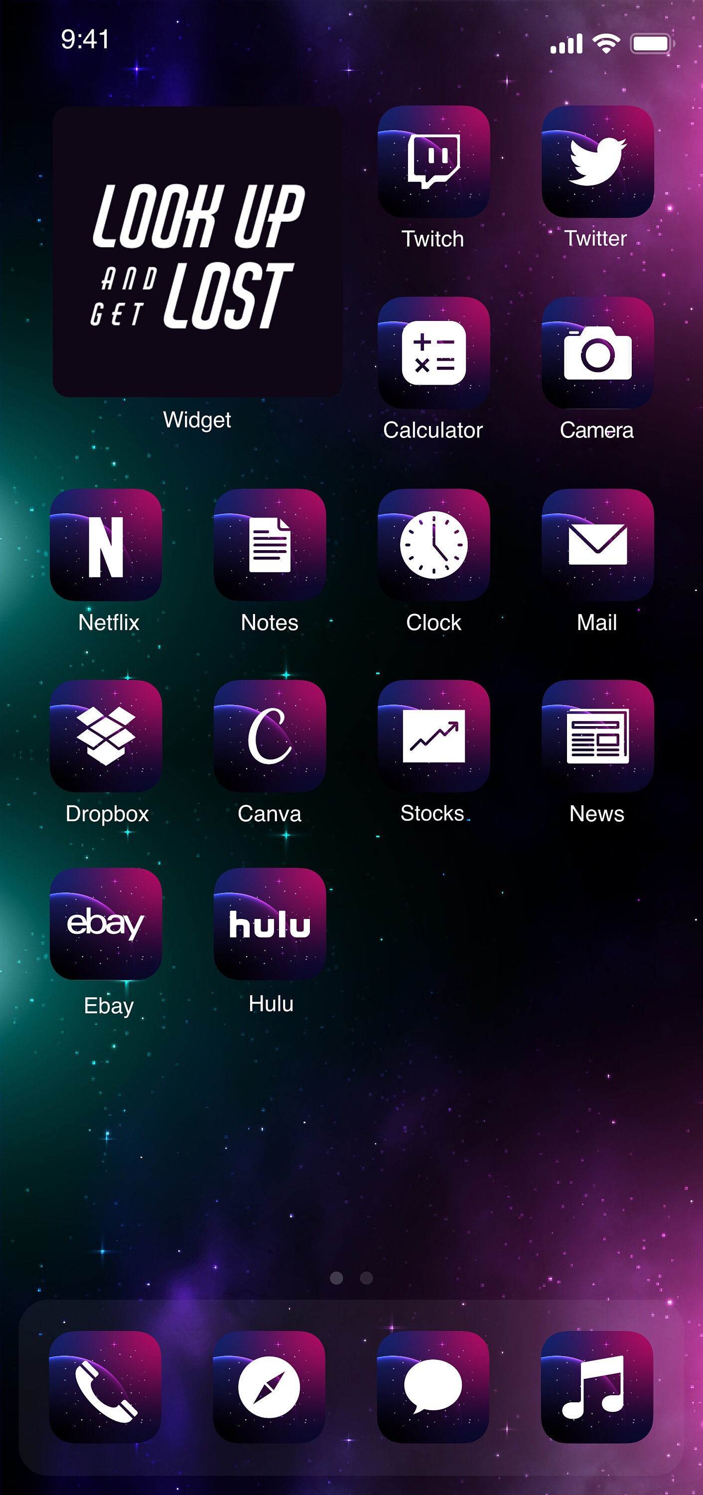 IPhone icons Space Galaxy iPhone Icons Space App Icon Milky | Etsy