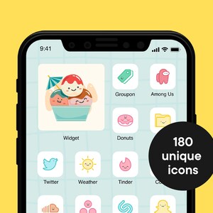 Cute Aesthetic Theme, Ios 14 Icons, Adorable App Covers, iPhone and ...