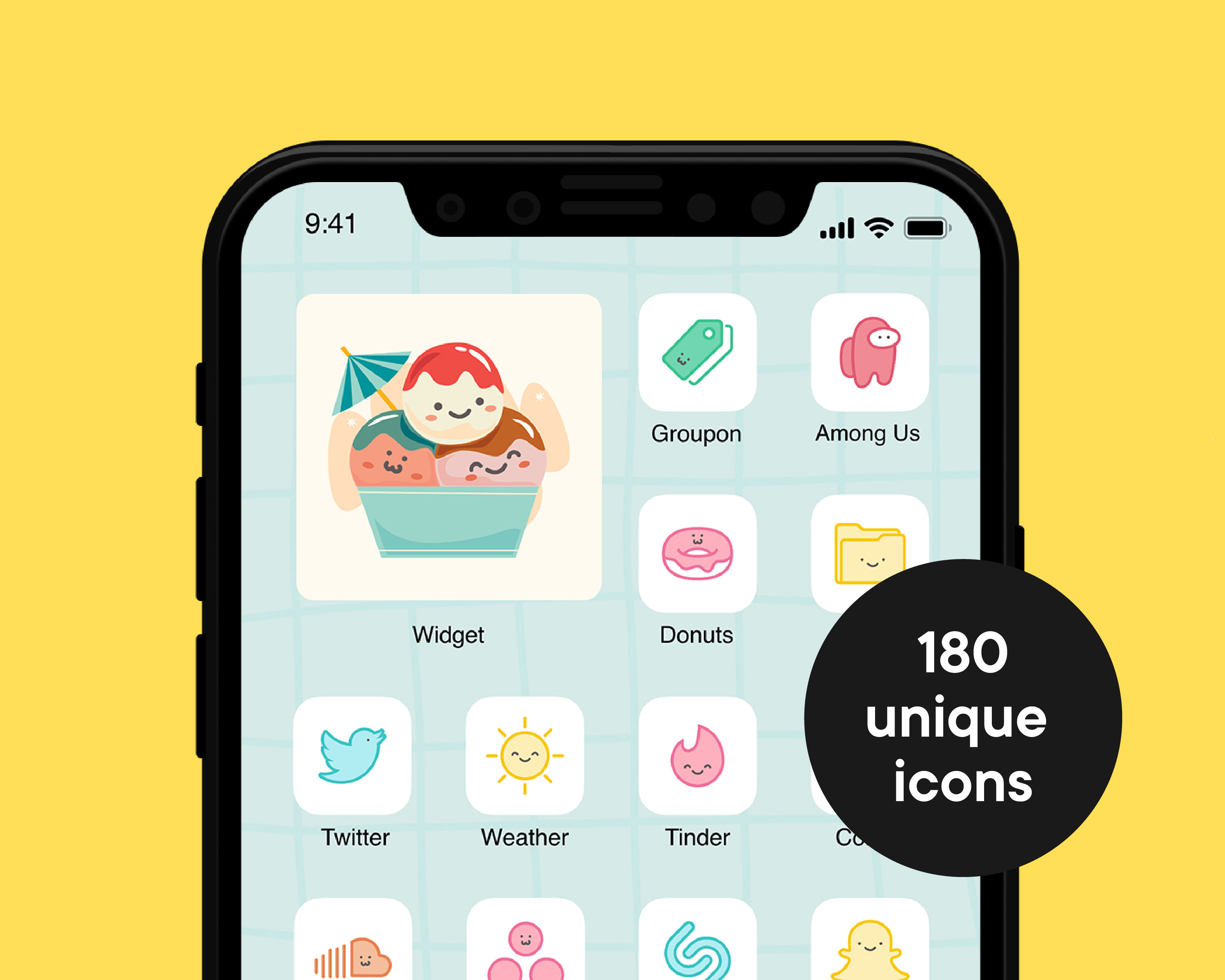 Cute Aesthetic Theme Ios 14 Icons Adorable App Covers - Etsy