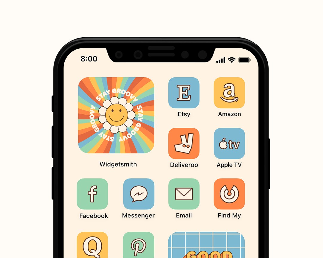 Cute Retro Icons for Ios 16, Vintage Aesthetic, Vintage Vibe, Boho ...